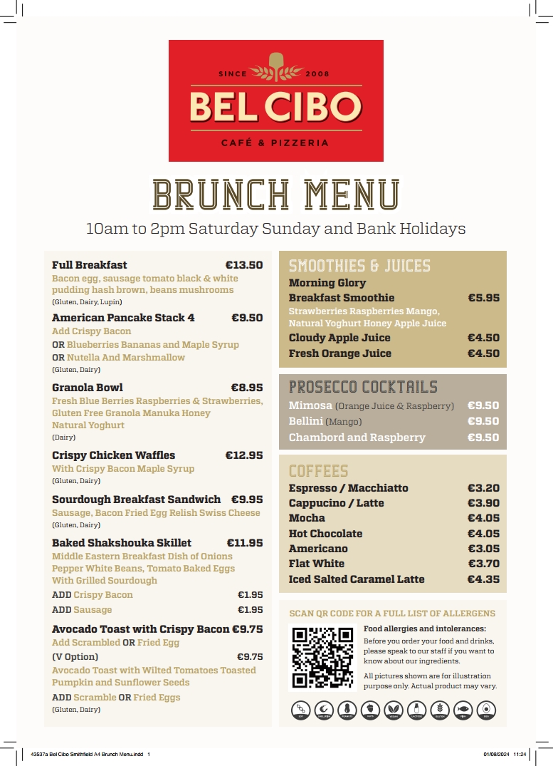 Menu Restaurant – BEL CIBO